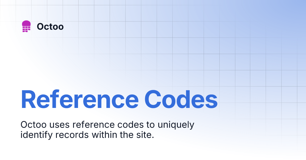 Reference Codes | Octoo