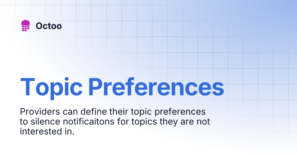 Topic Preferences | Octoo